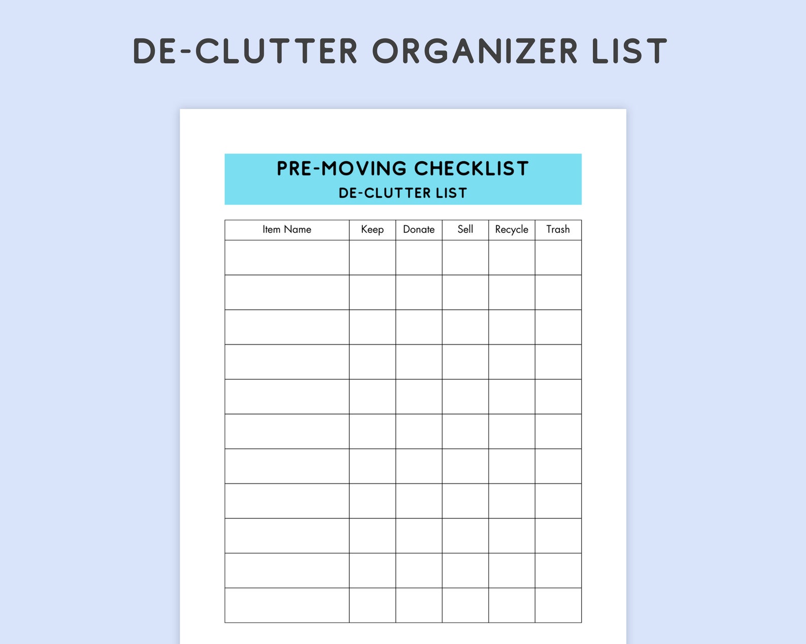 Moving Checklist Planner Printable, New Home Moving Essentials List ...