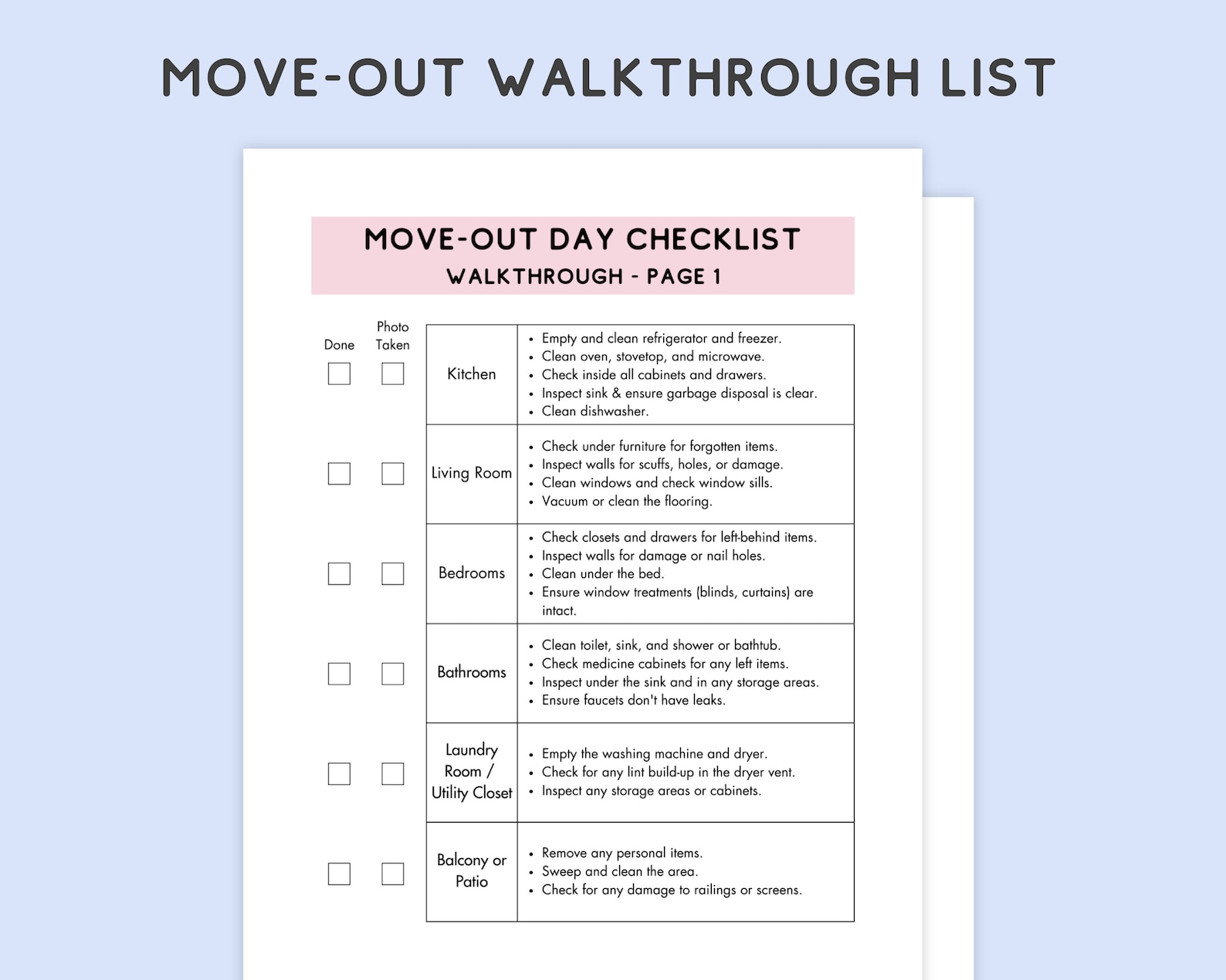Moving Checklist Planner Printable, New Home Moving Essentials List ...