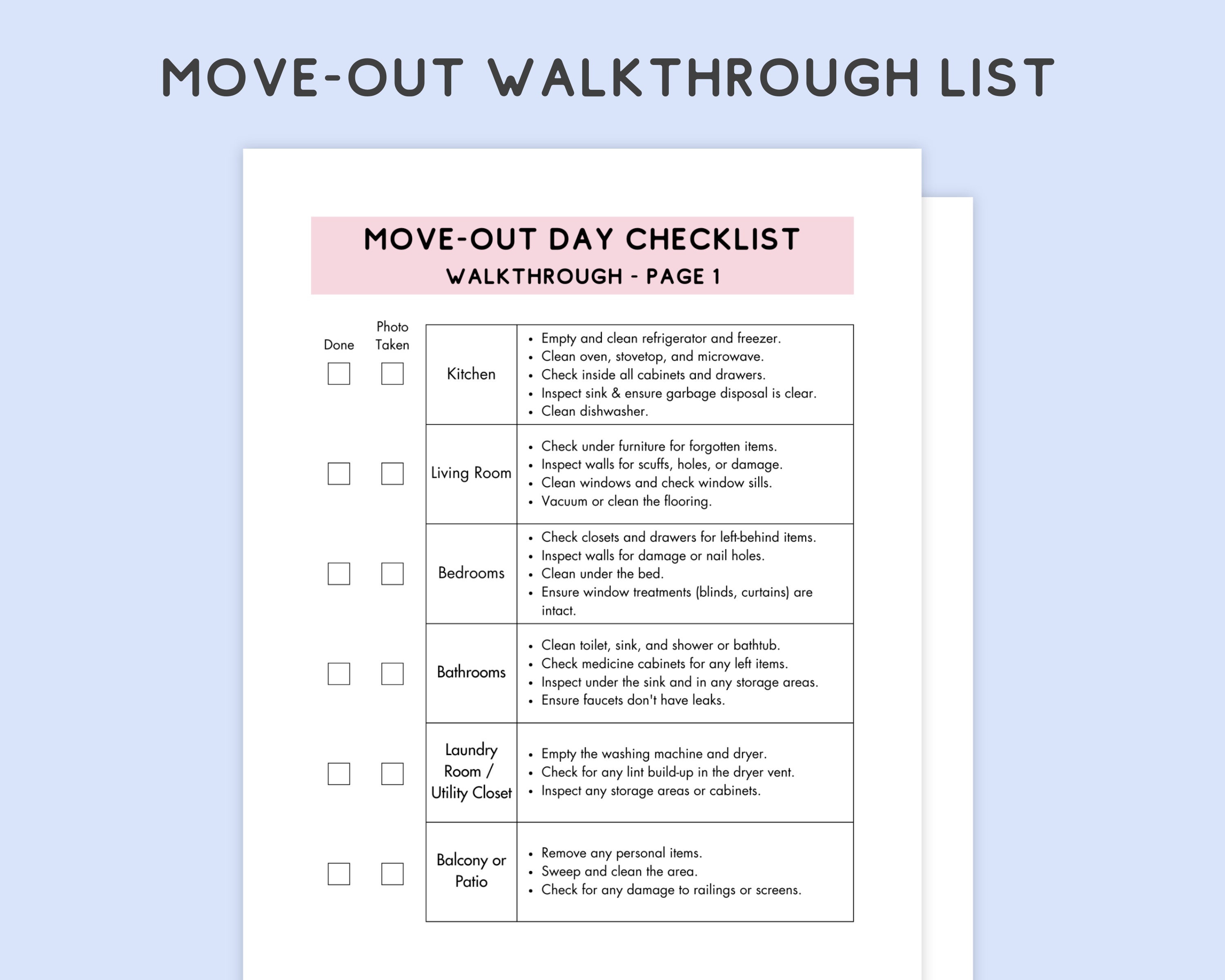 Moving Checklist Planner Printable, New Home Moving Essentials List ...
