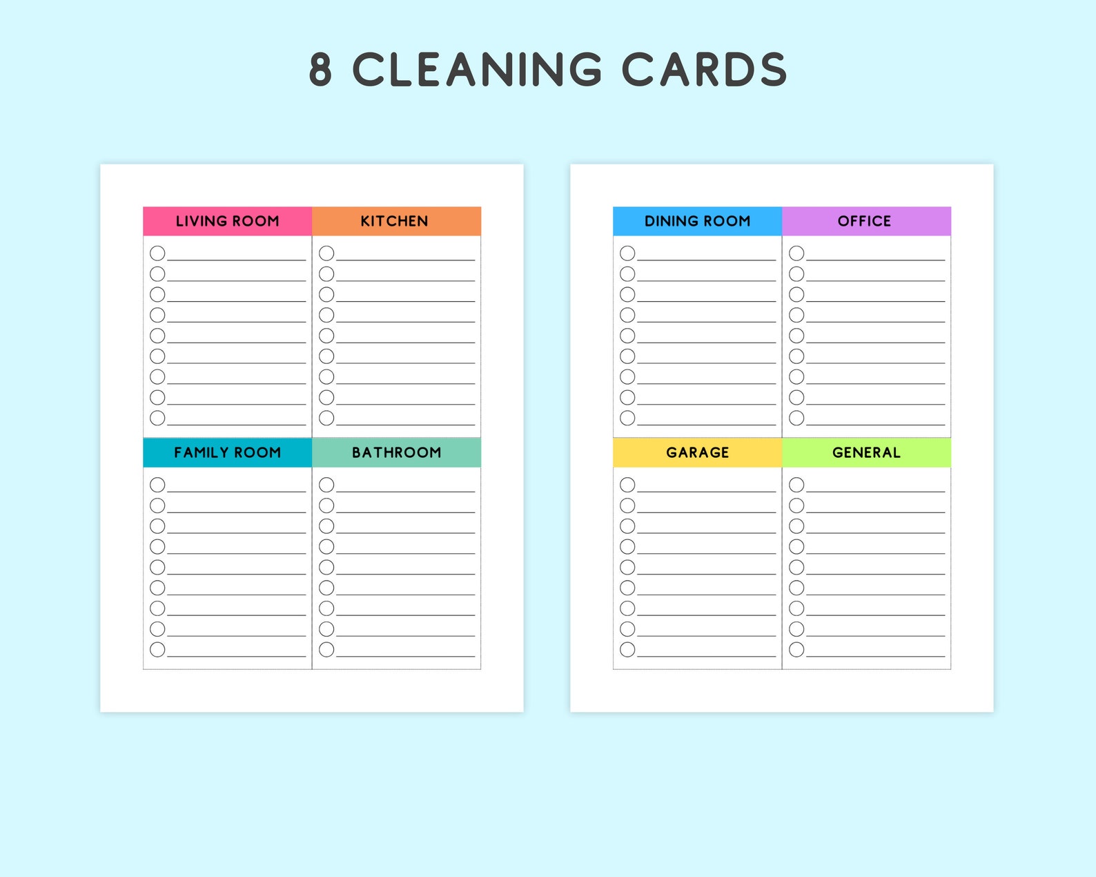 Cleaning Planner Printable, Cleaning Checklist Editable, House Bedroom ...