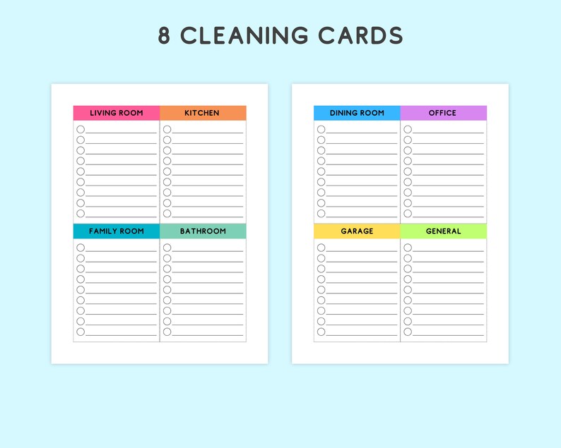 Cleaning Planner Printable, Cleaning Checklist Editable, House Bedroom ...