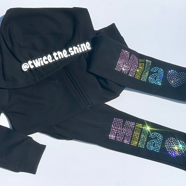 Rhinestone Tracksuit - Etsy