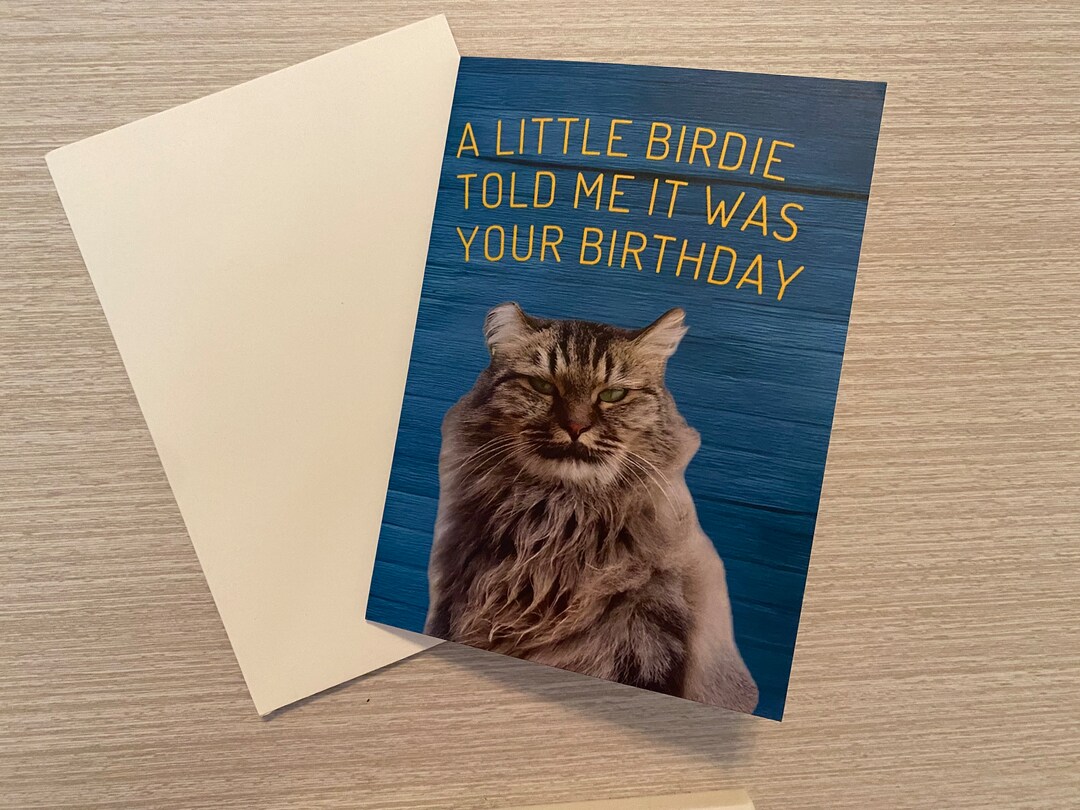 Grumpy Cat Birthday Card - Etsy