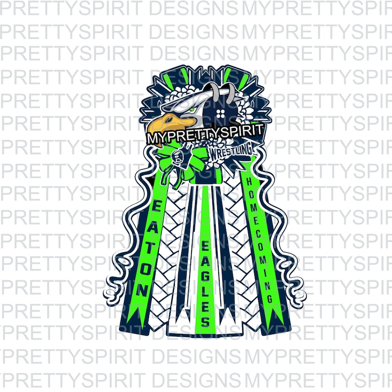 Eaton Eagles Wrestling Homecoming Mum PNG - Etsy