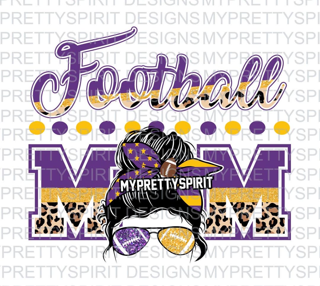 Football Mom Purple and Gold PNG - Etsy