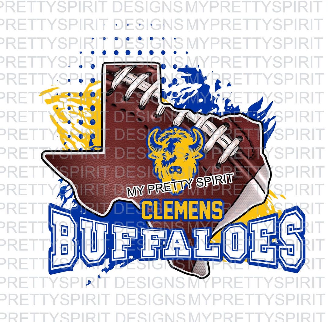 Clemens Buffaloes Football Texas PNG - Etsy