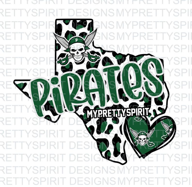 Poteet Pirates Cheetah Texas PNG - Etsy