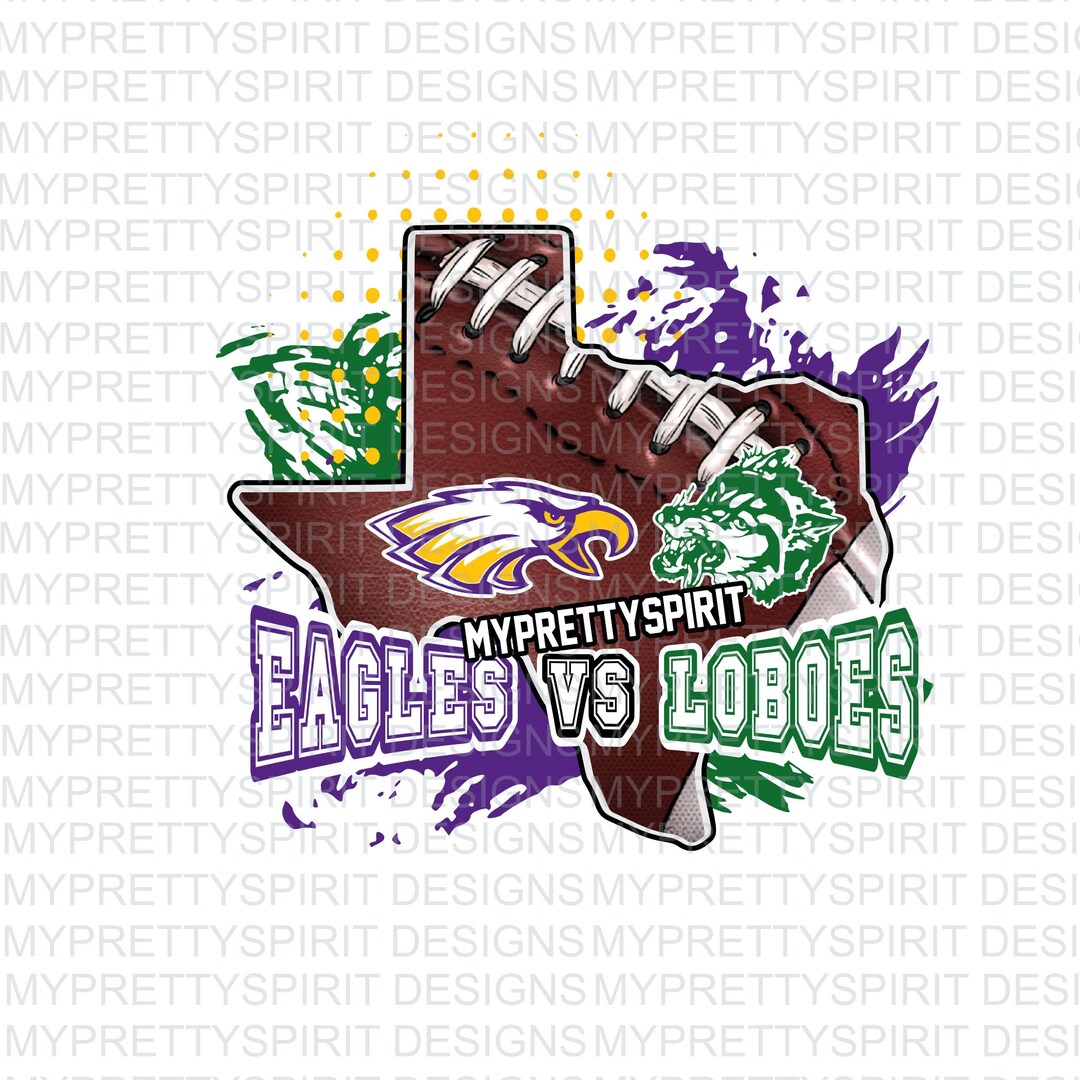 Pecos Eagles Vs Monahans Loboes Football PNG - Etsy