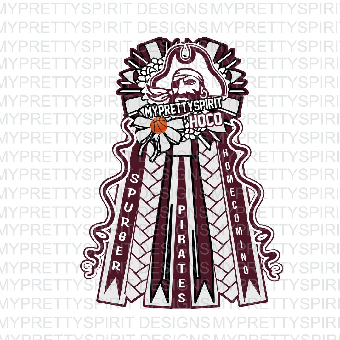 Spurger Pirates Basketball Homecoming Mum PNG - Etsy
