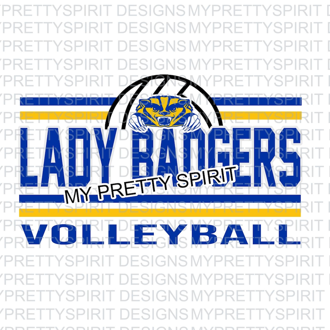 Bruni Lady Badgers Volleyball Generic PNG - Etsy