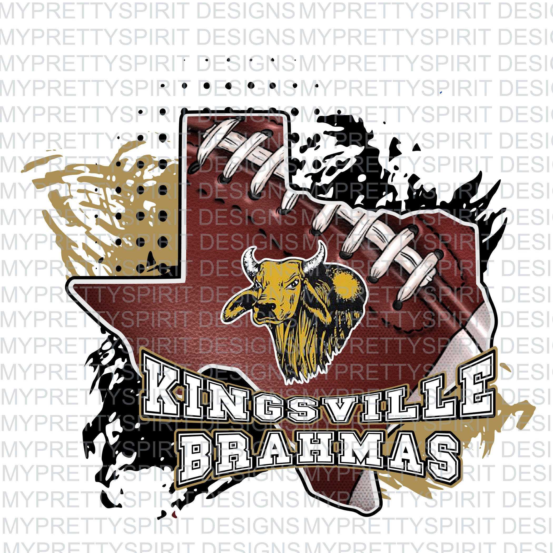 Kingsville Brahmas Football Texas PNG - Etsy