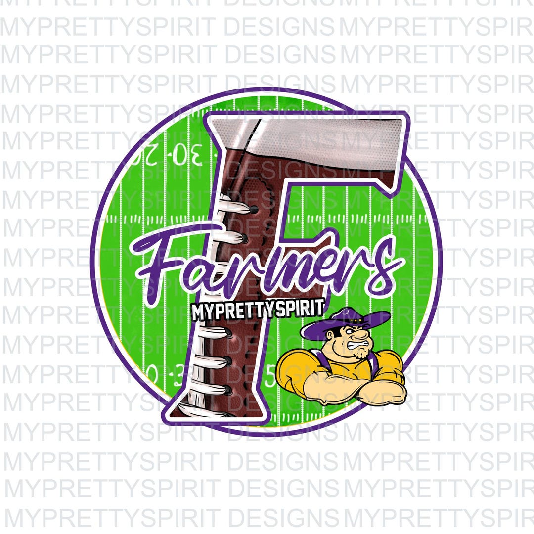 Farmersville Farmers Football Round PNG - Etsy