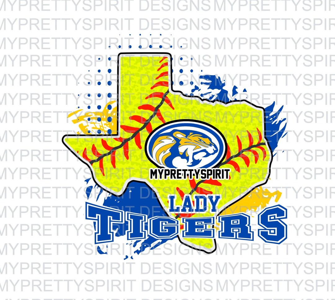 Bland Tigers Softball Texas PNG - Etsy