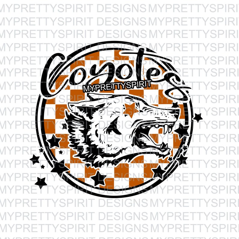 Alice Coyotes Checkered Circle PNG - Etsy