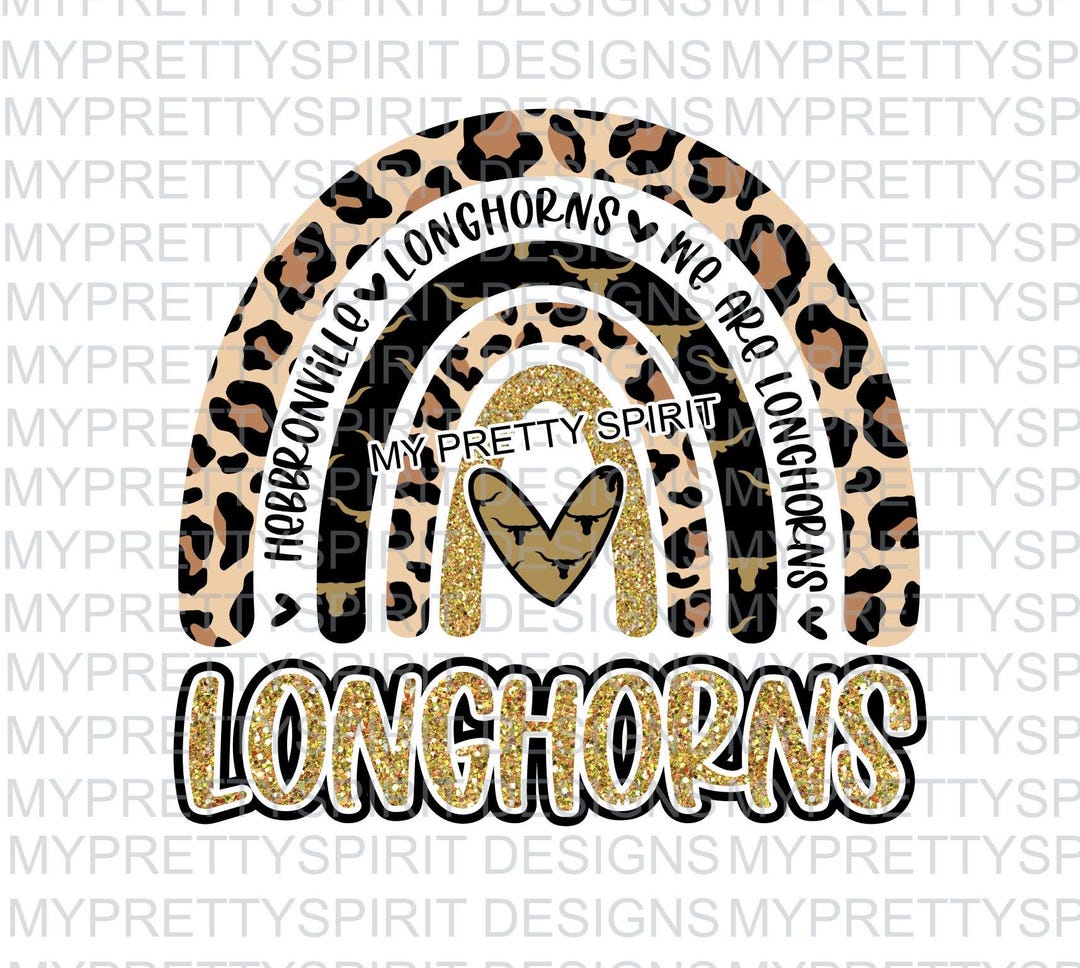 Hebbronville Longhorns Rainbow PNG - Etsy