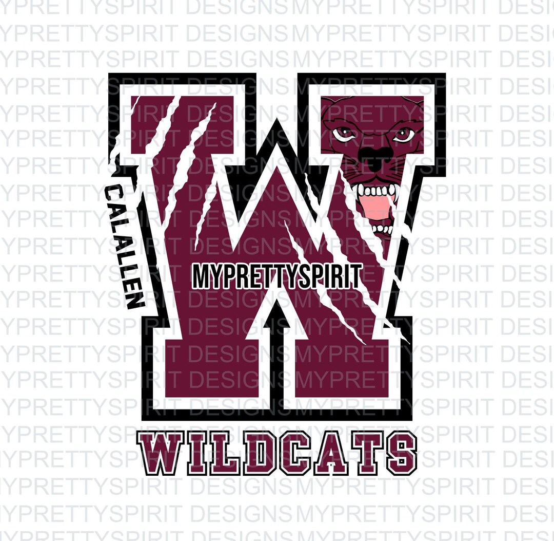 Calallen Wildcats Claw W in PNG - Etsy
