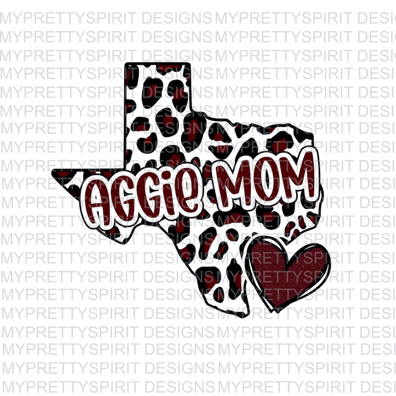 Texas Aggie Mom Cheetah Texas PNG - Etsy