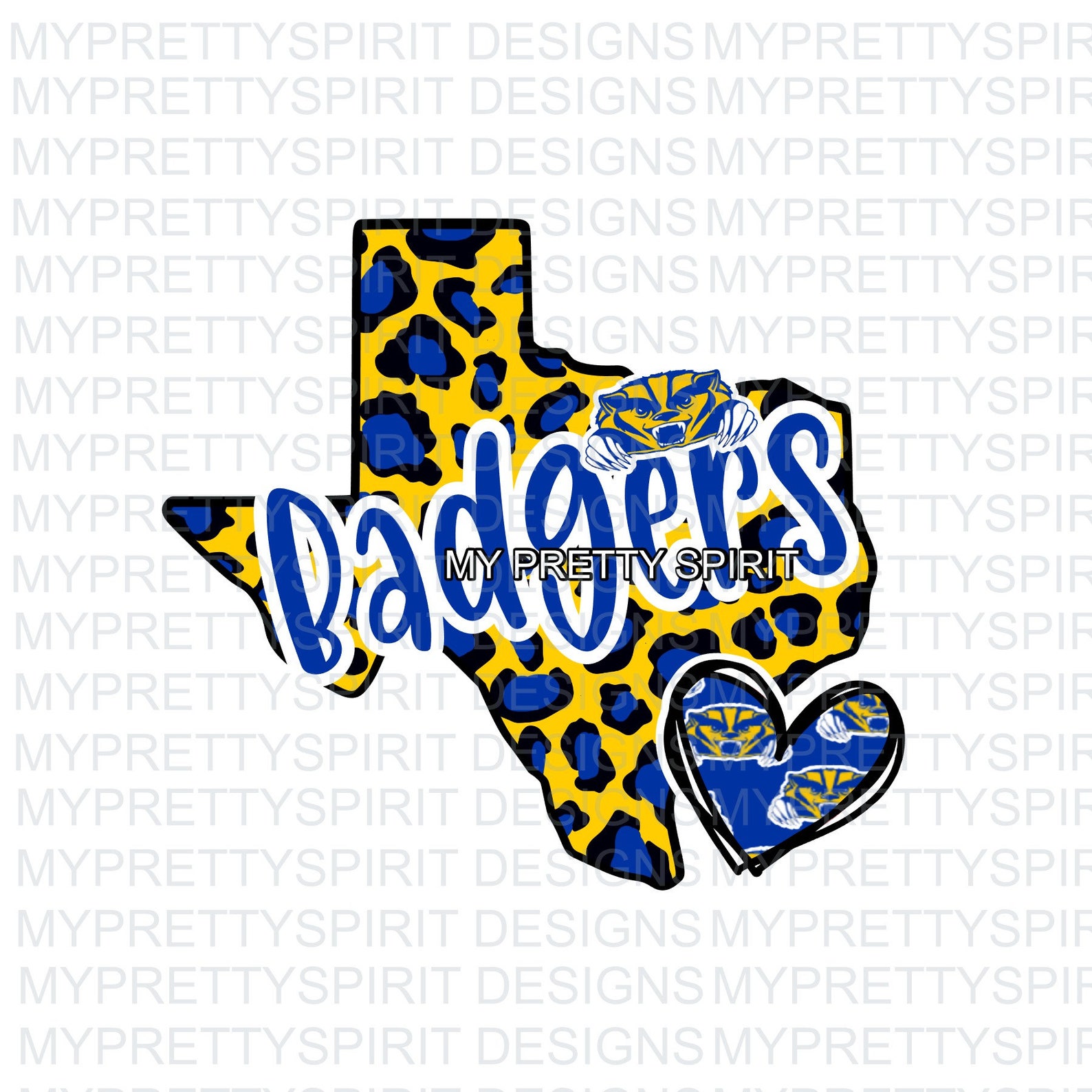 Bruni Badger Cheetah Texas PNG - Etsy