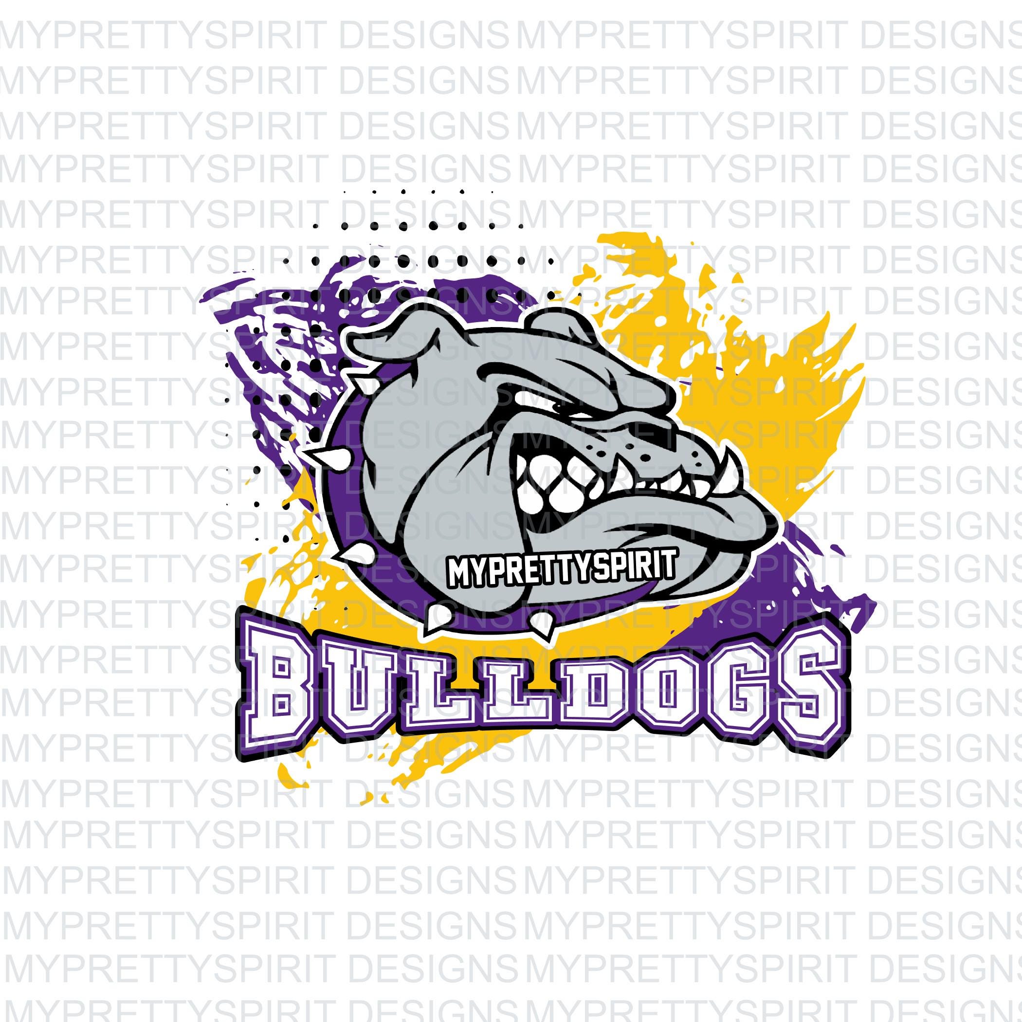 Purple and Gold Bulldogs Splatter PNG - Etsy