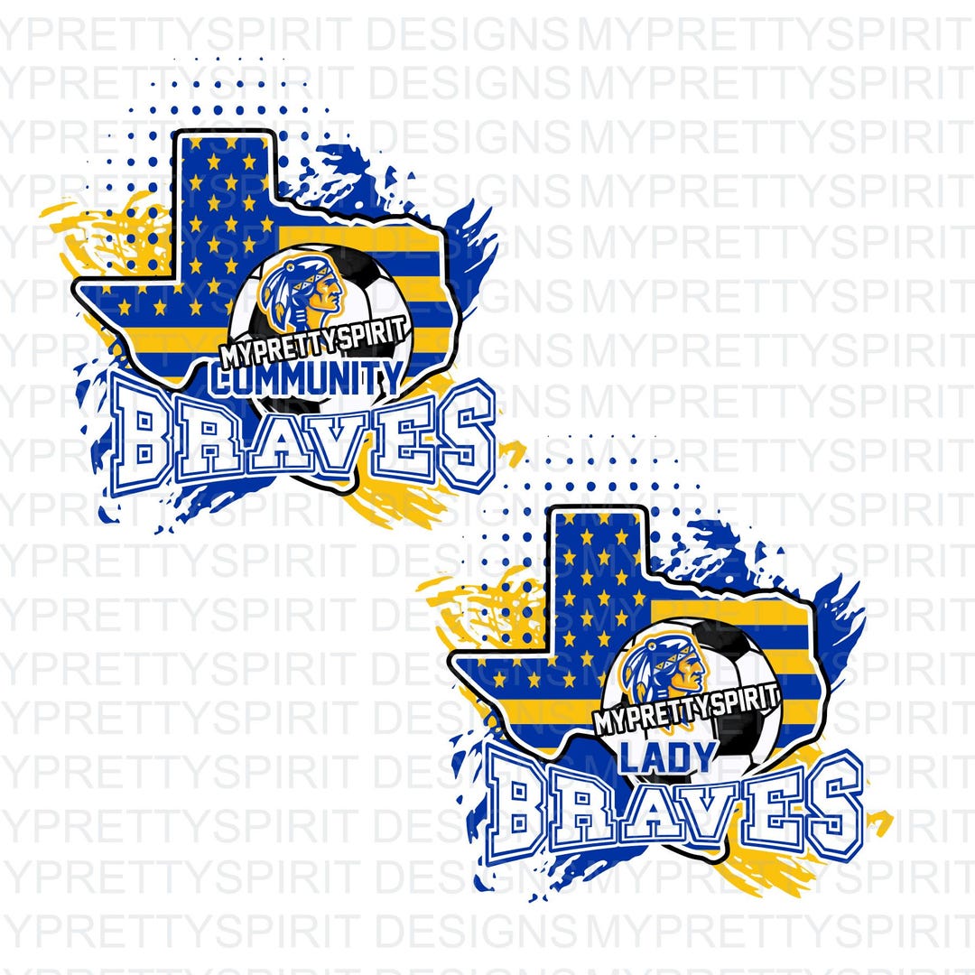 Community Braves Soccer Texas PNG - Etsy