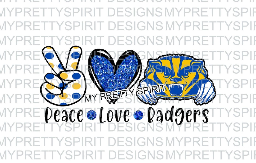 Peace Love Bruni Badgers PNG - Etsy UK