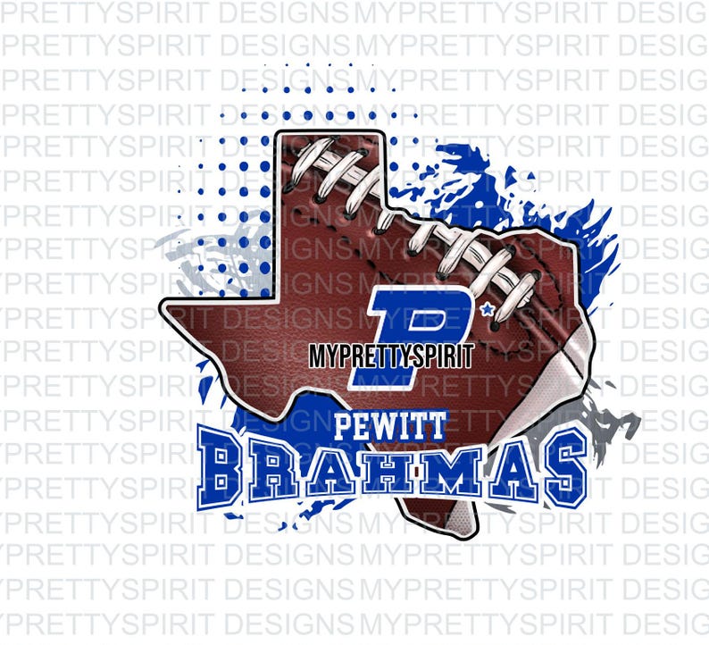 Pewitt Brahmas Football Texas PNG - Etsy