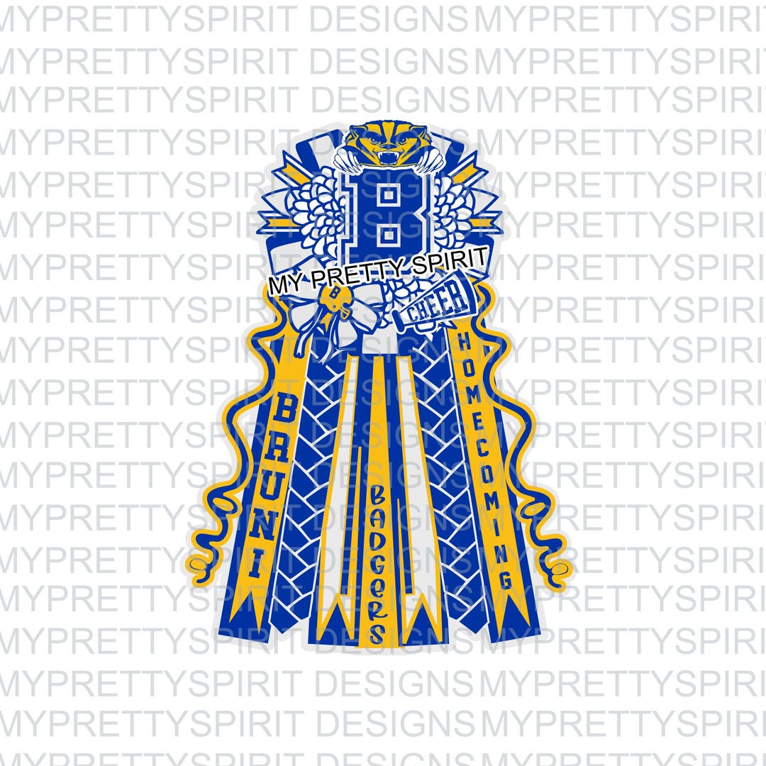 Bruni Badgers Homecoming Mum PNG - Etsy