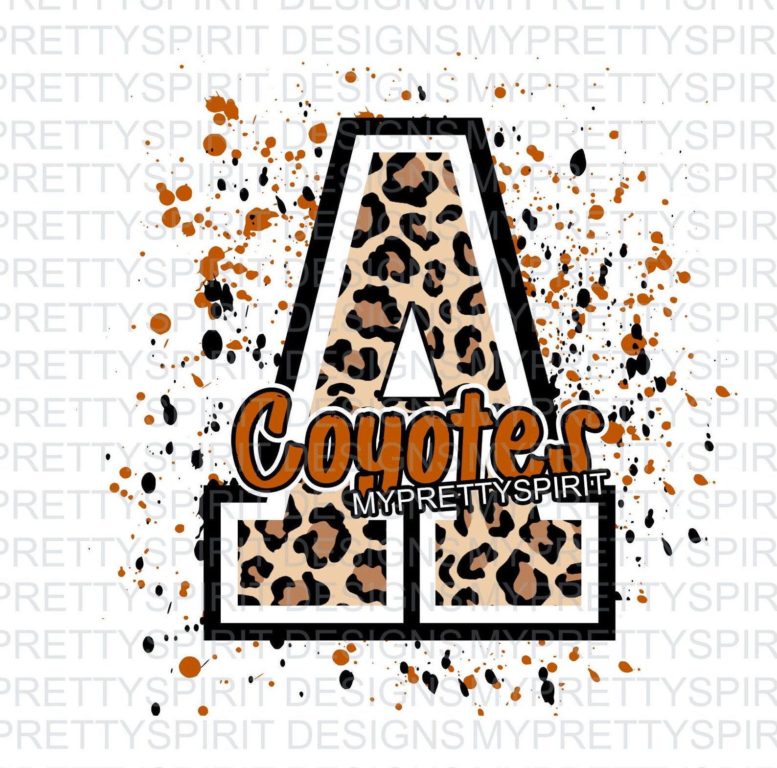 Alice Coyotes Cheetah A Splatter PNG - Etsy