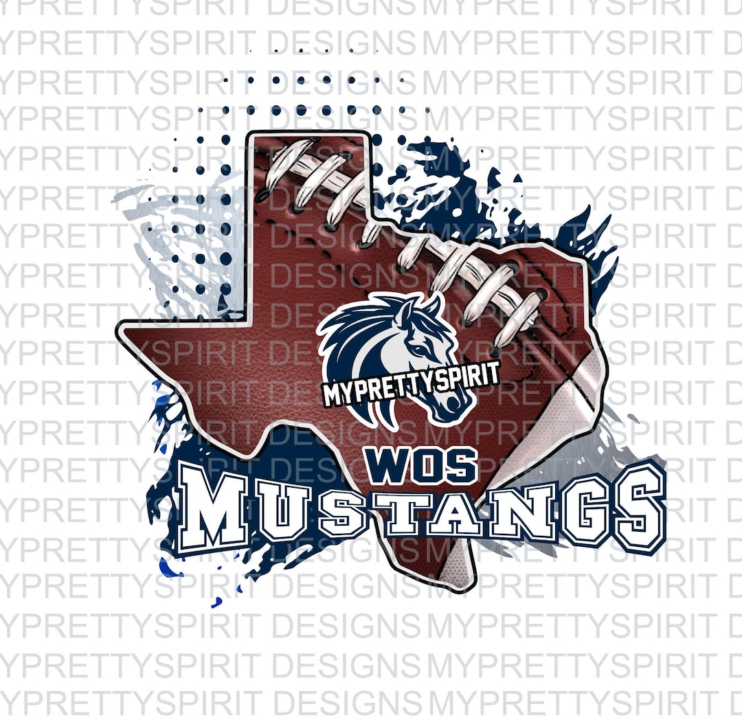 WOS Mustangs Football Texas PNG - Etsy