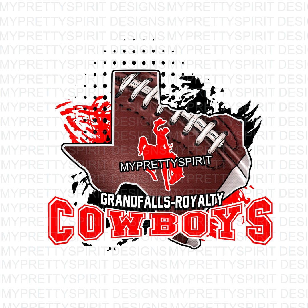 Grandfalls Royalty Cowboys Football Texas PNG - Etsy