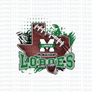 Monohans Loboes Football Texas PNG - Etsy