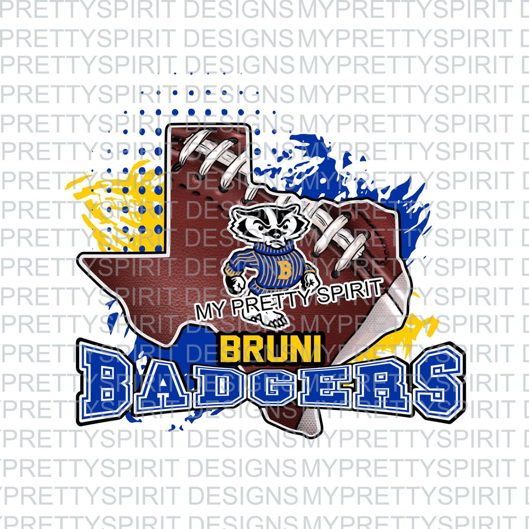 Bruni Badgers Football Texas PNG - Etsy