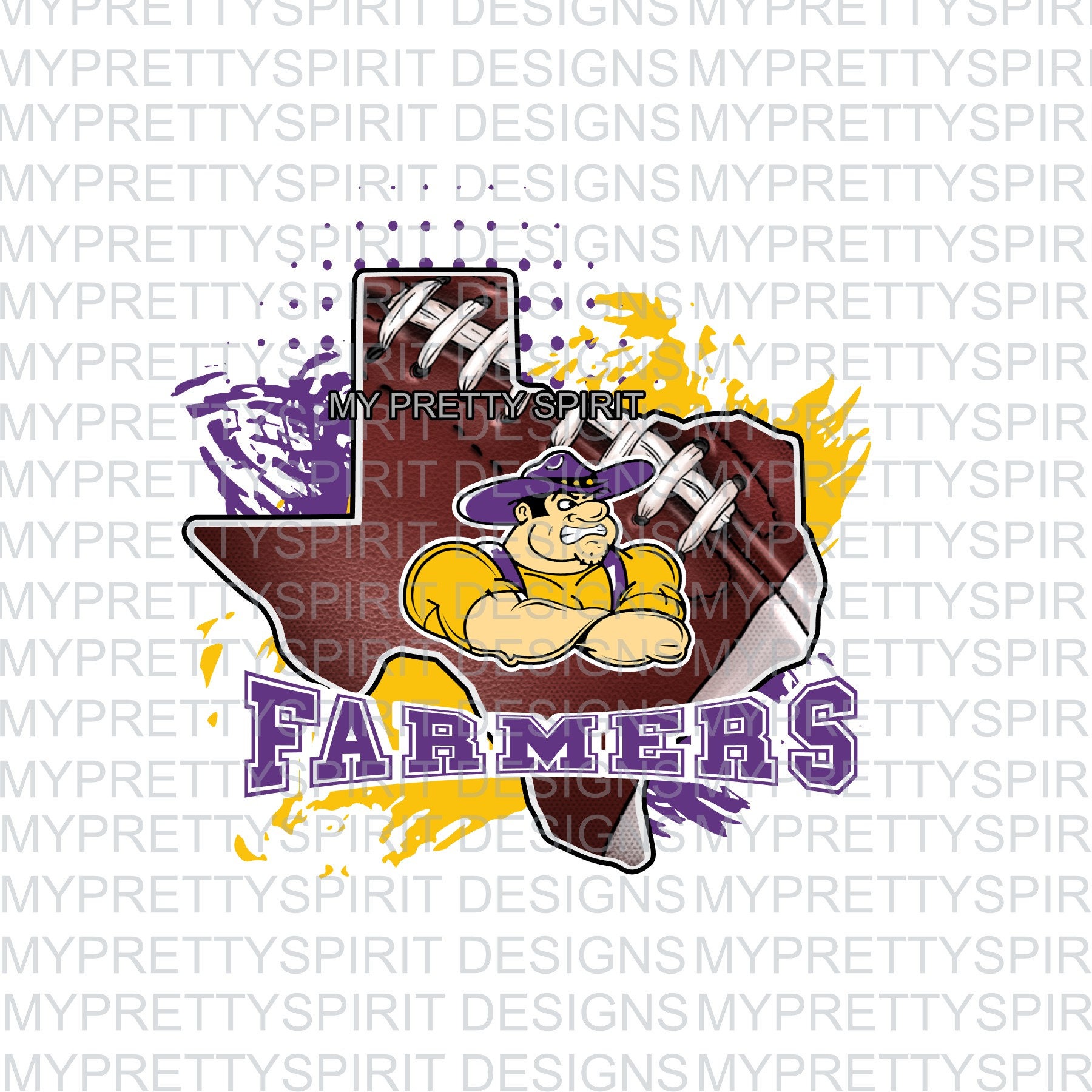 Farmersville Farmers Football Texas PNG - Etsy