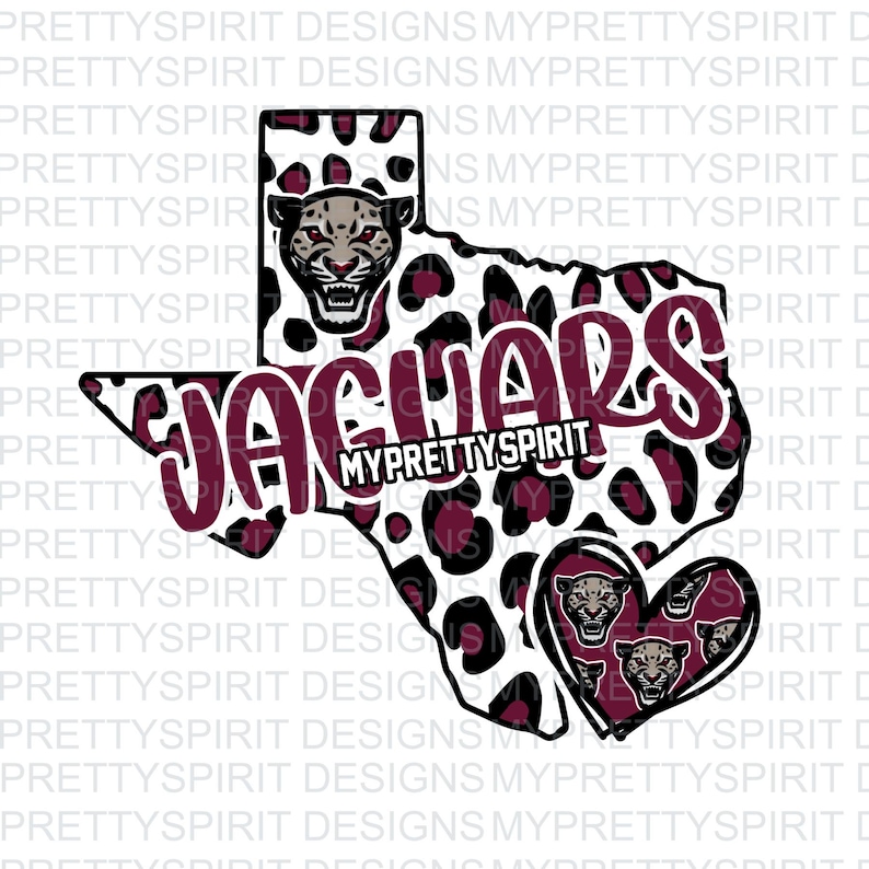 Princeton Jaguars Cheetah Texas PNG - Etsy