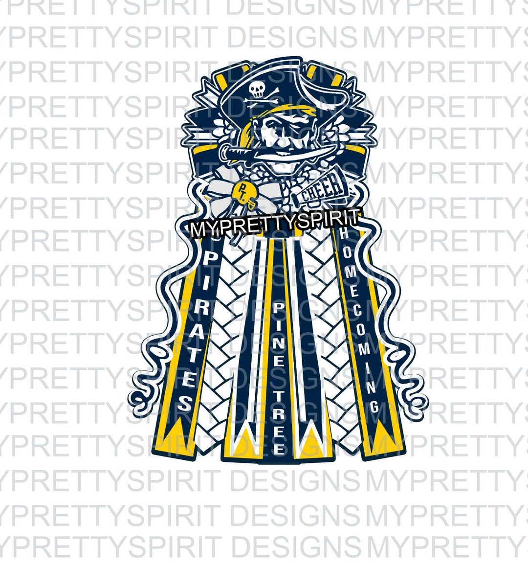 Pine Tree Pirates Homecoming Mum PNG - Etsy