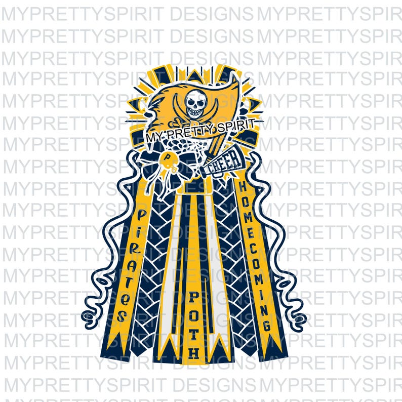 Poth Pirates Homecoming Mum PNG - Etsy