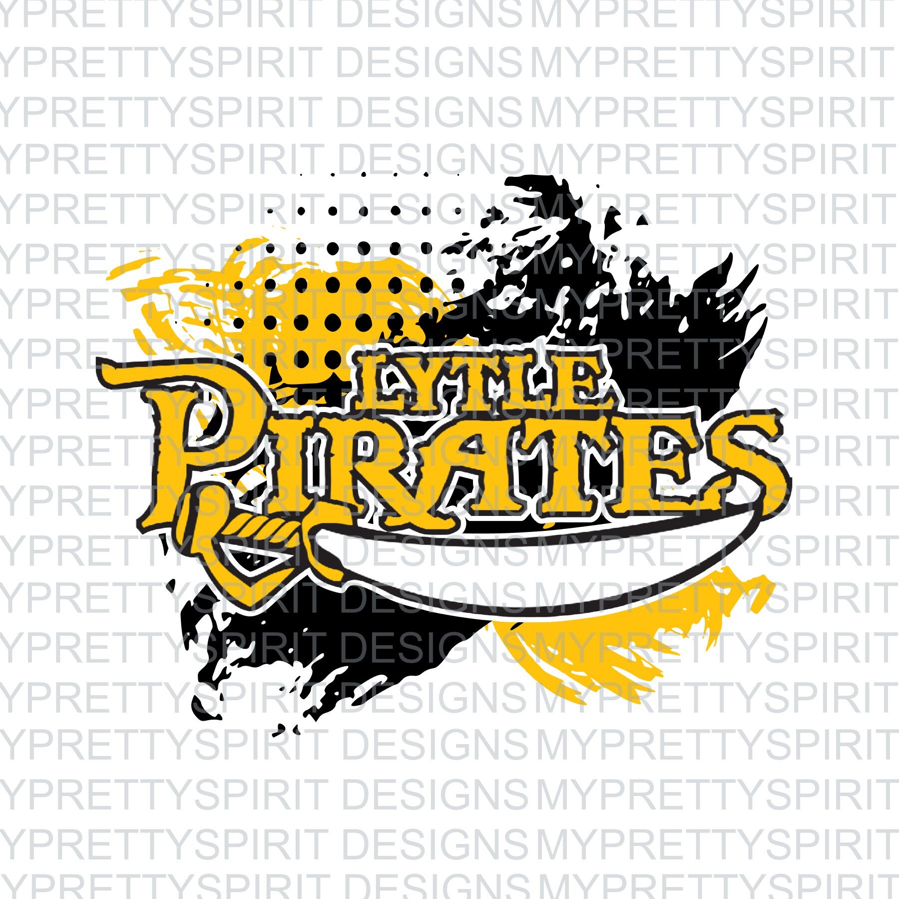 Lytle Pirates Sword With Splatter PNG - Etsy