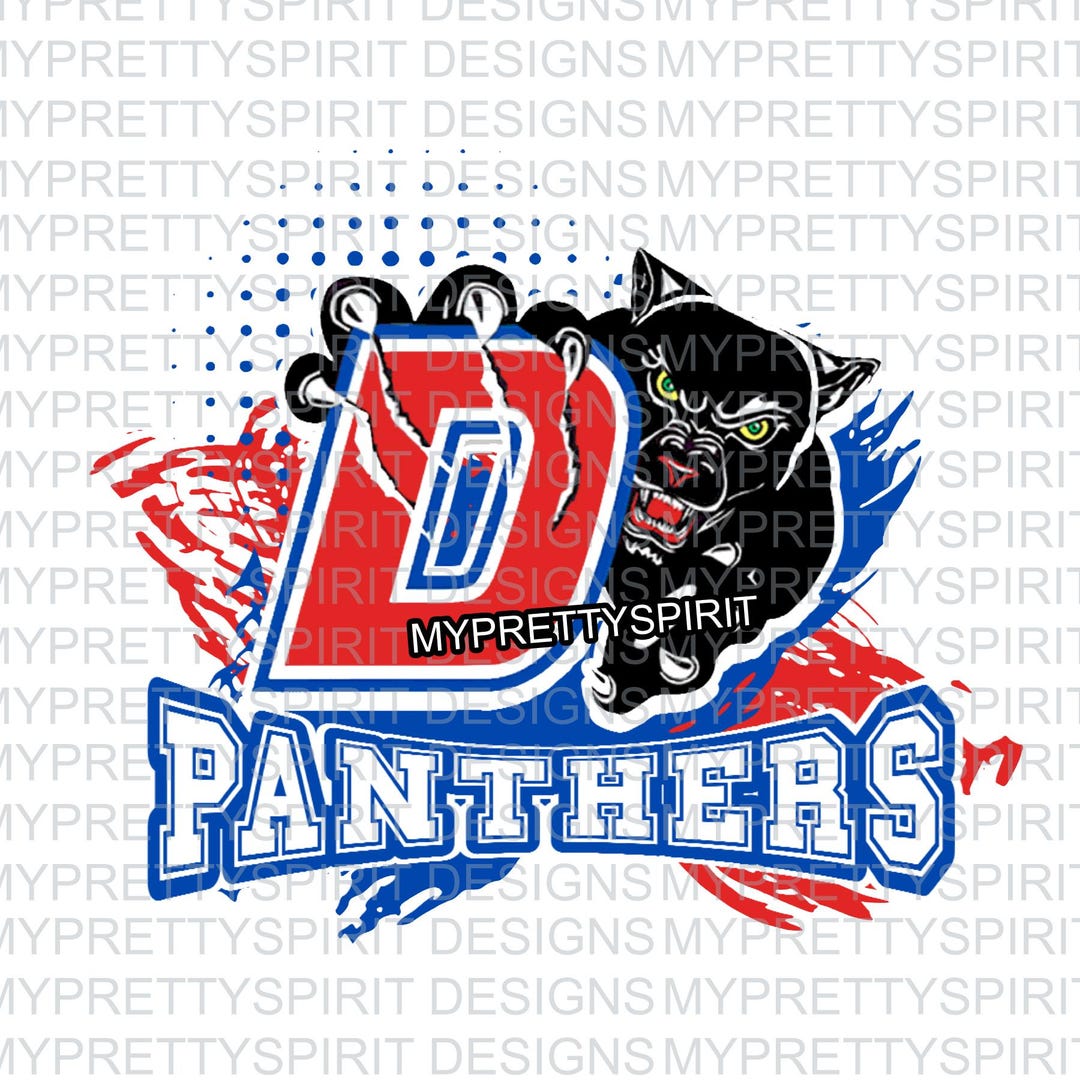 Duncanville Panthers Splatter Logo PNG - Etsy