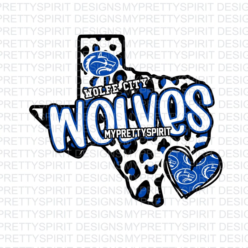 Wolfe City Wolves Cheetah Texas PNG - Etsy