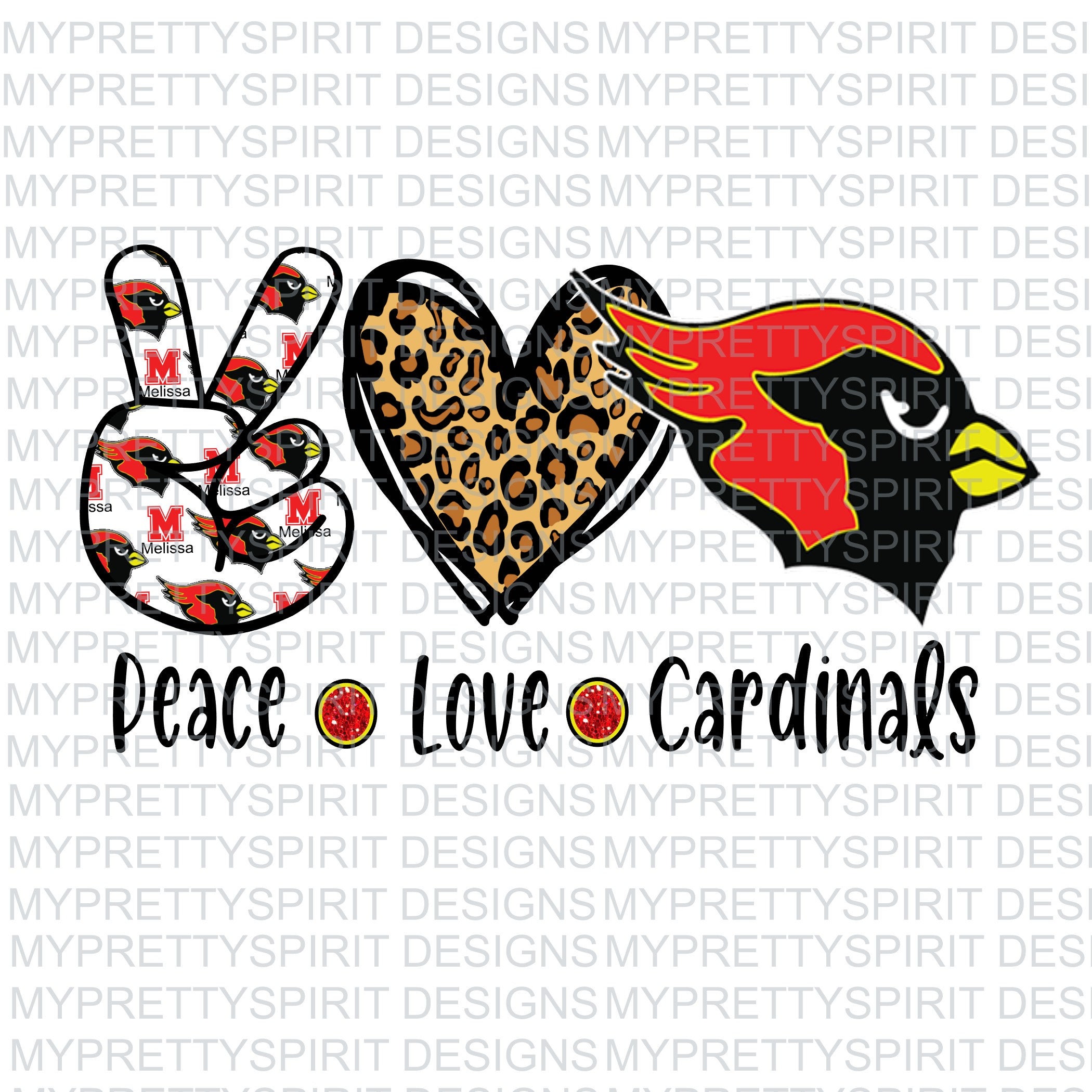 Peace Love Cardinals PNG - Etsy