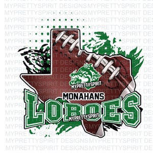 Monohans Loboes Football Texas PNG - Etsy