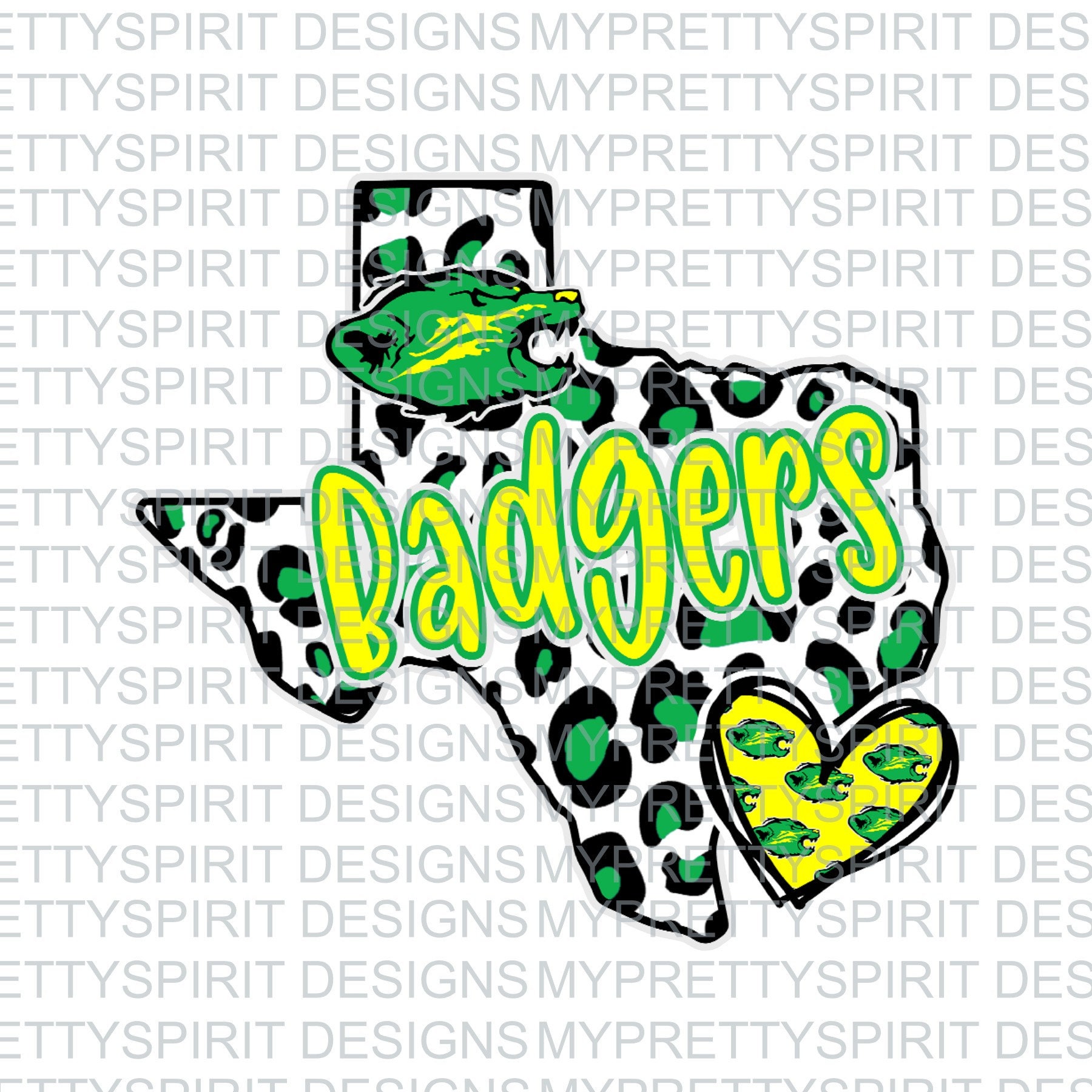 Bishop Badgers Cheetah Texas PNG - Etsy