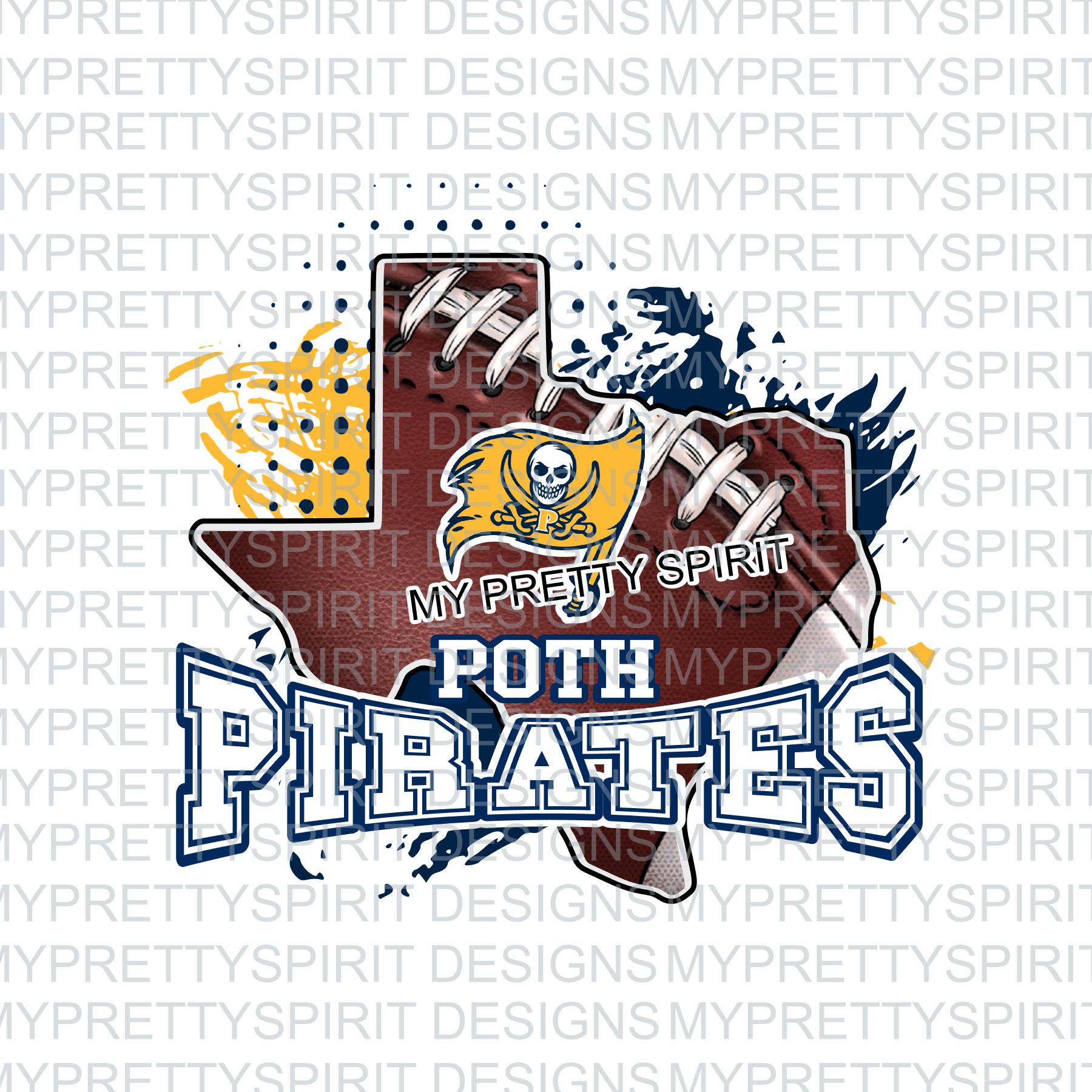 Poth Pirates Football Texas PNG - Etsy