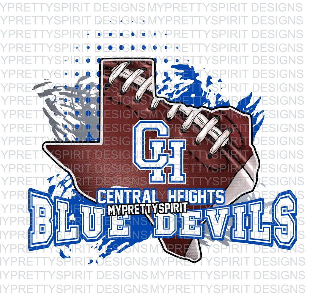 Central Heights Blue Devils Football Texas PNG - Etsy