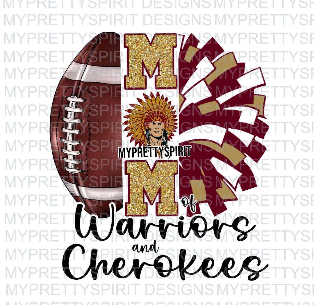 Tuloso-midway Mom of Warriors and Cherokees PNG - Etsy