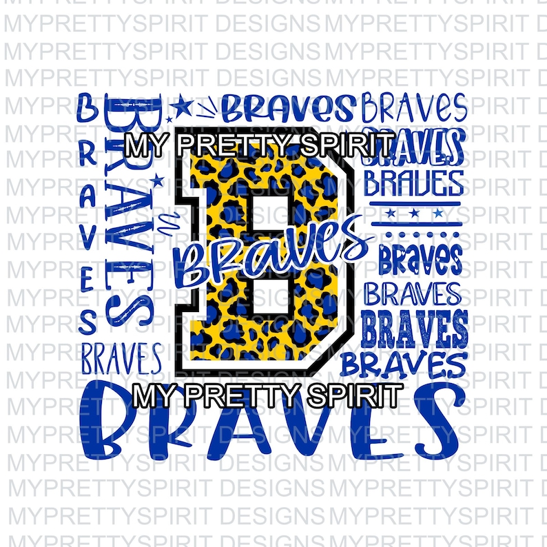 Braves With Words for Community PNG - Etsy
