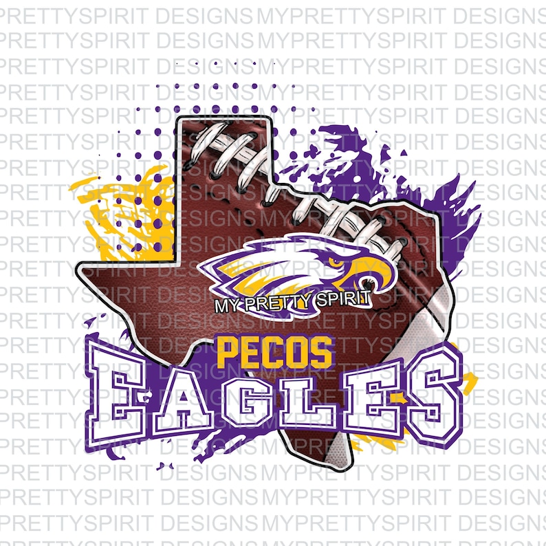 Pecos Eagles Football Texas PNG - Etsy
