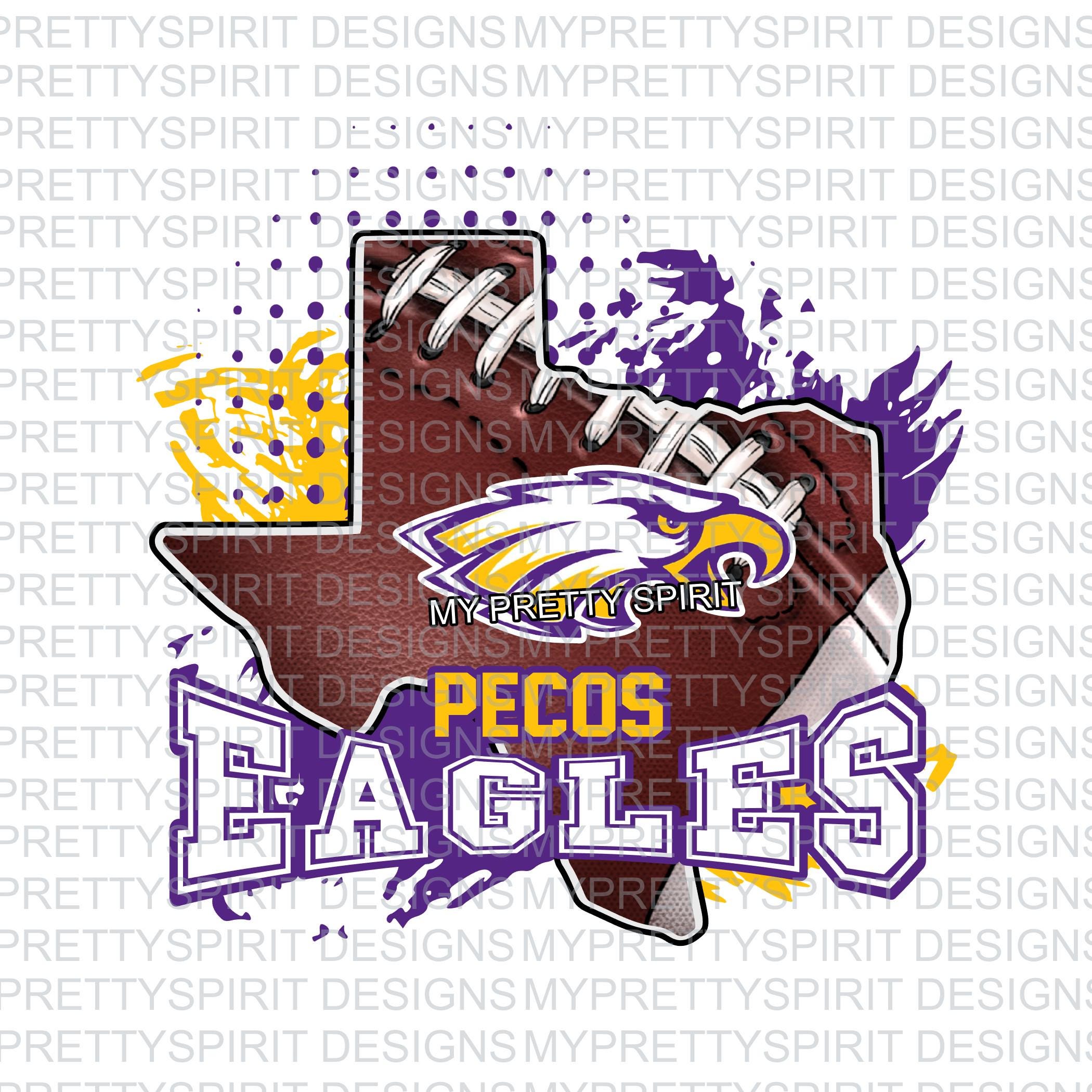 Pecos Eagles Football Texas PNG - Etsy