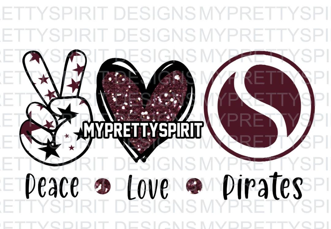 Peace Love Sinton Pirates PNG - Etsy