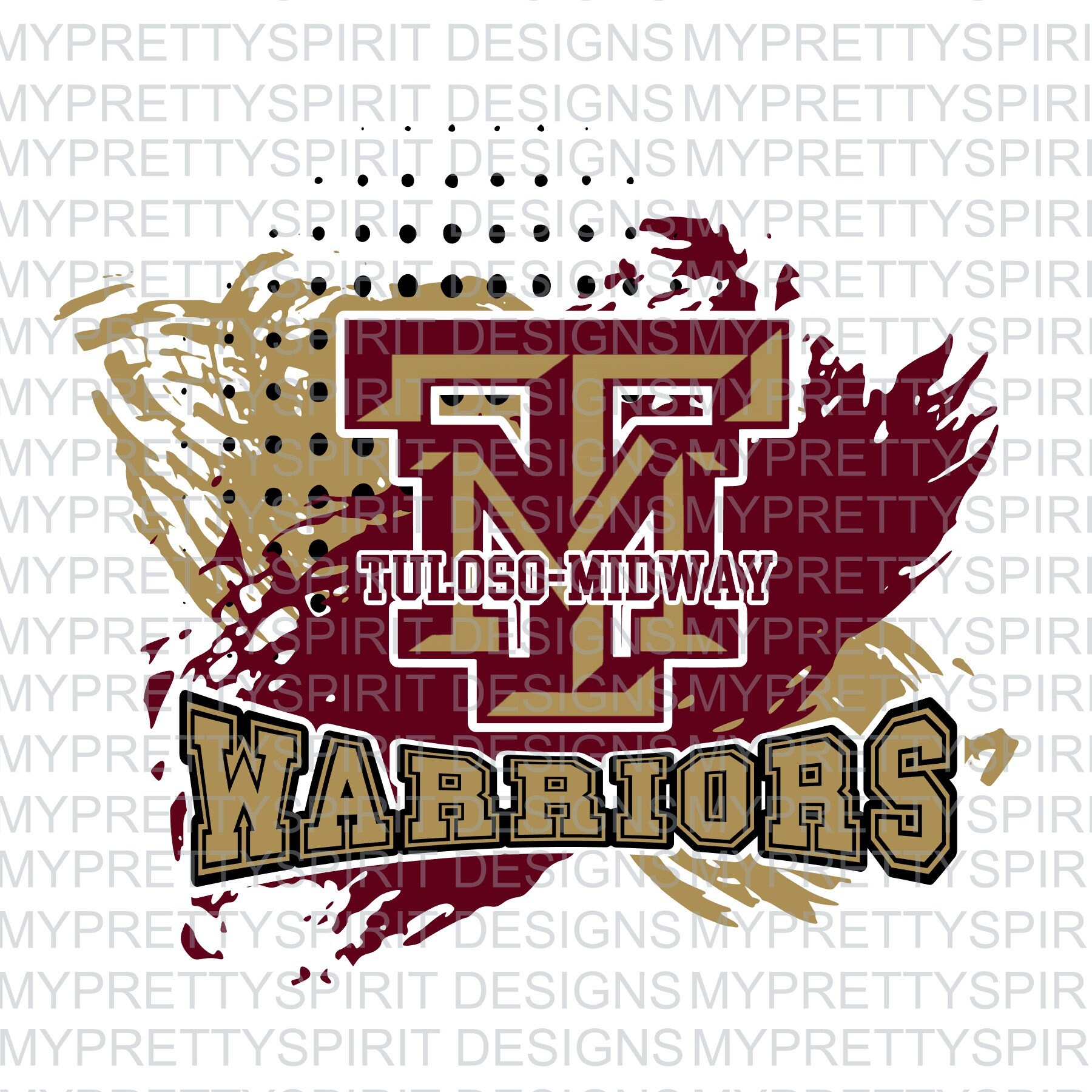 Tuloso Midway Warriors Splatter -2 Options- in PNG - Etsy